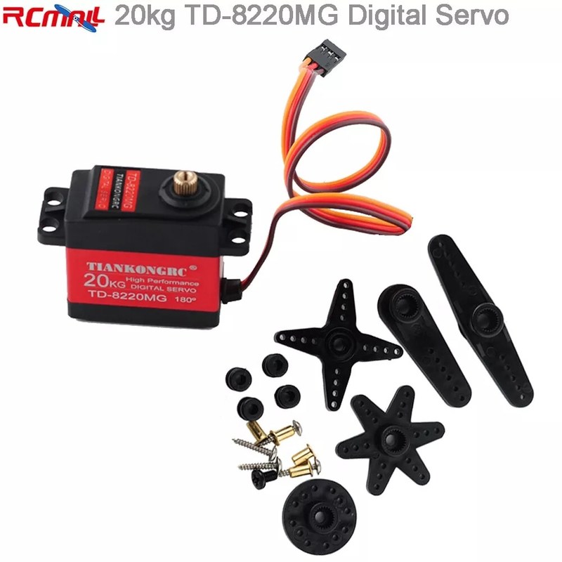 TIANKONGRC TD-8220MG 4.8-8.4V 20kg RC Servo Motor Metal Gear for ...