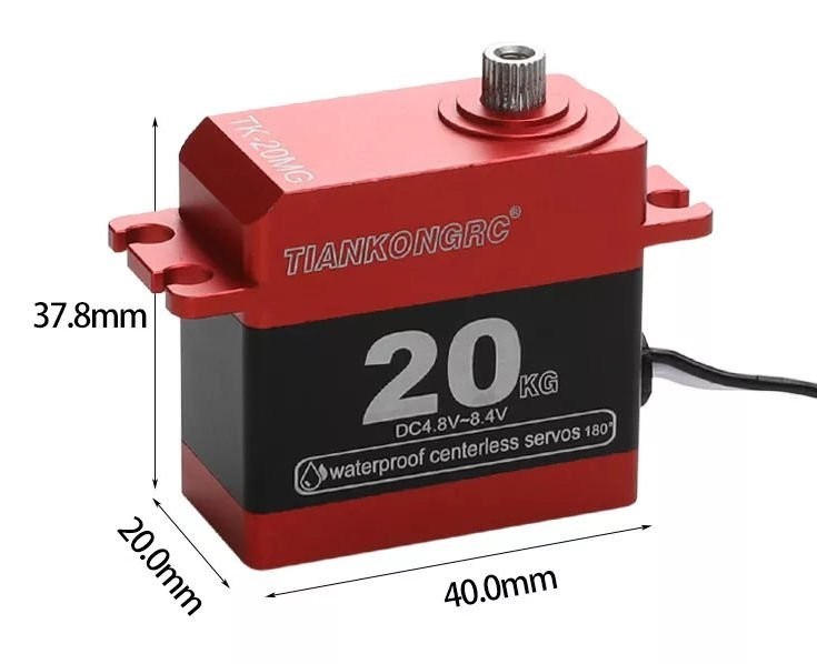 TIANKONGRC TD-9420MG 20KG Waterproof Servo High Torque Motor Digital ...