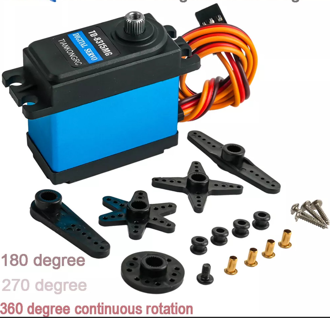 TIANKONGRC TD-8315MG 15KG 4.8-7.4V Metal Gear Digital Servo Motor for ...